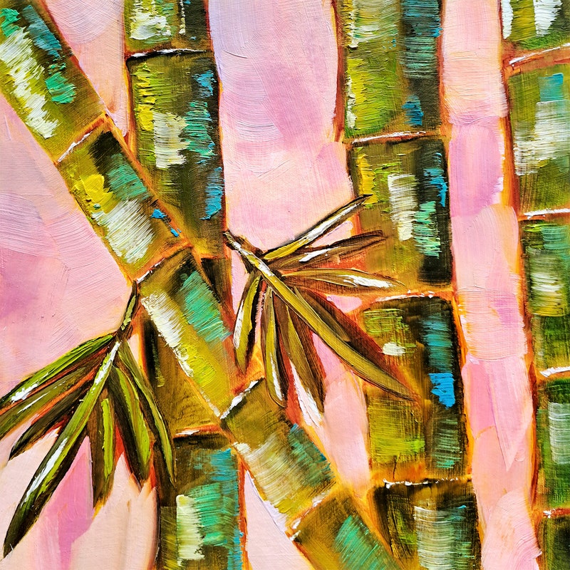 Bamboo Painting - Etsy