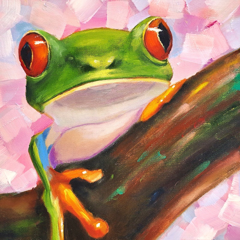 Frog Painting - Etsy