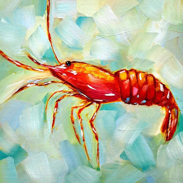 Shrimp Painting - Etsy