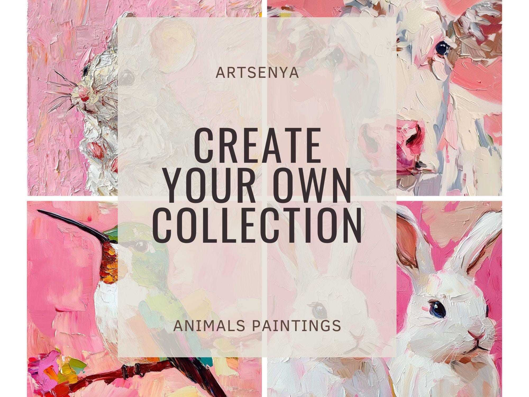 Mouse Impasto Oil Painting Farmhouse Animals Original Fine Art Nursery ...