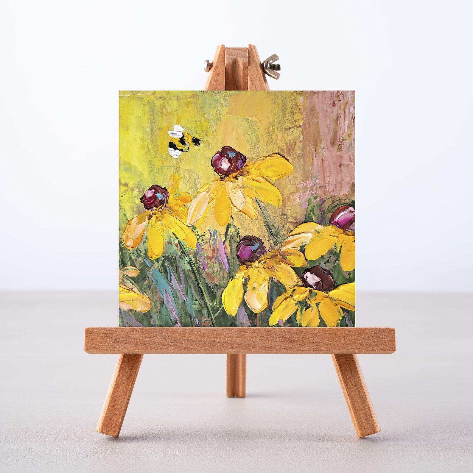 Rudbeckia Painting Daisy Original Art Flowers Impasto Oil - Etsy