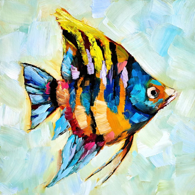 Angelfish Painting - Etsy