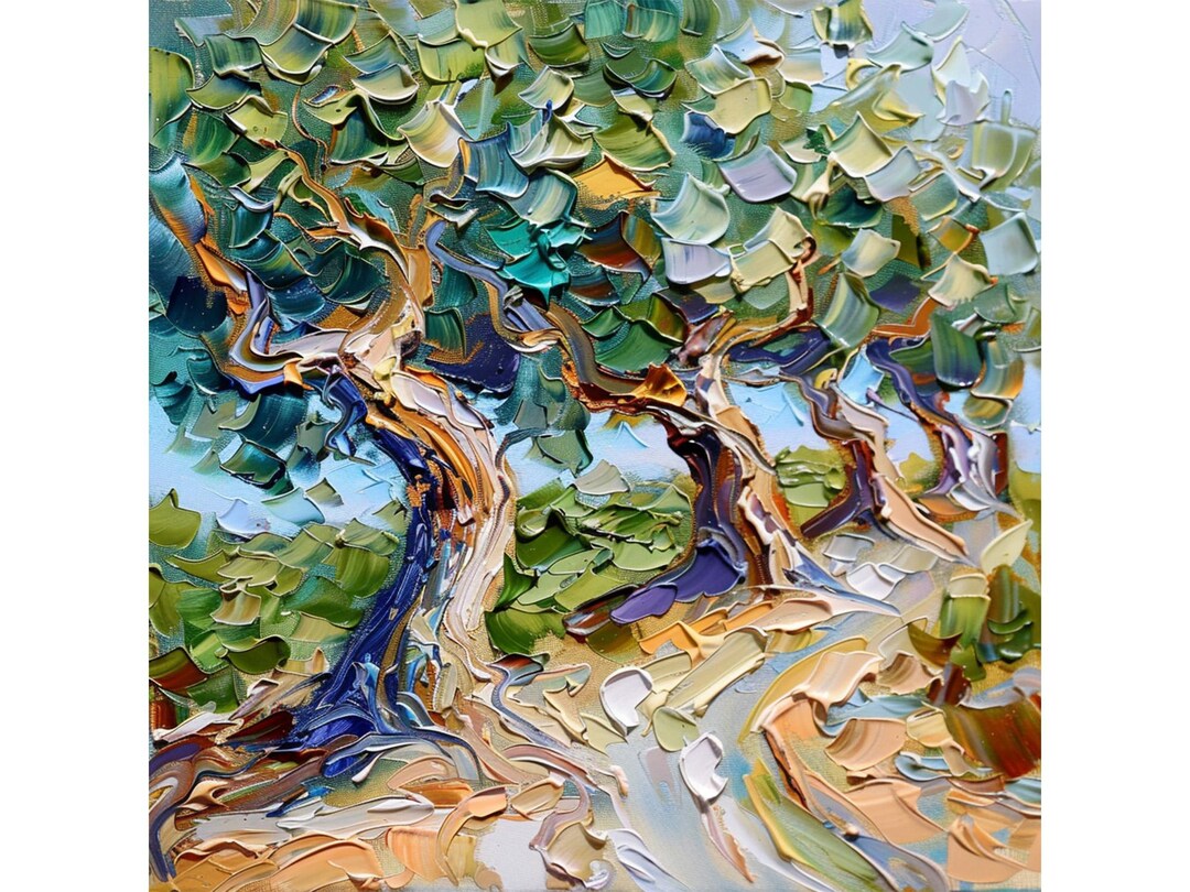 Kalamata Landscape Painting Olive Trees Impasto Original Art Greece ...