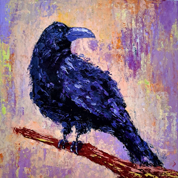 Crow Painting - Etsy