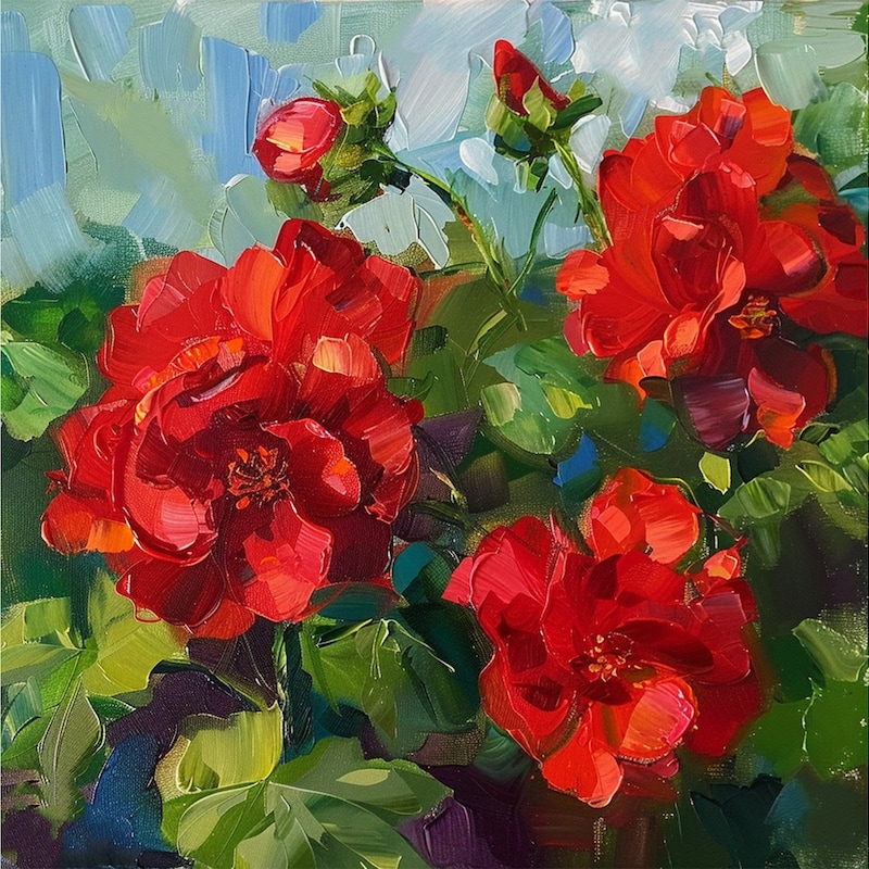 Geranium Painting - Etsy