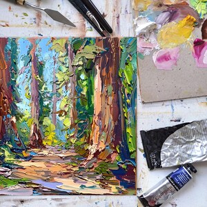 Sequoia National Park Canvas Art Sequoia Trees Impasto Original ...