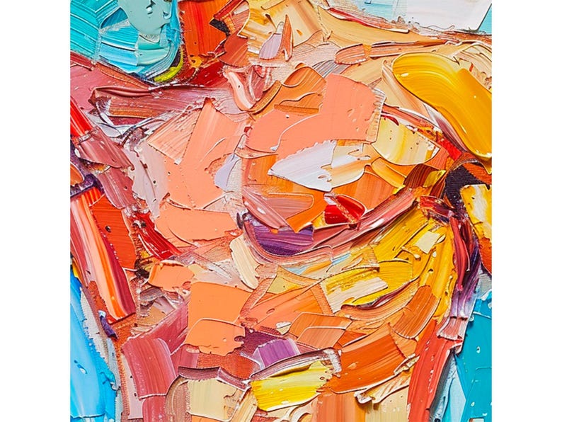 Abstract Male Body Oil Painting Original Impasto Gay Palette Knife ...