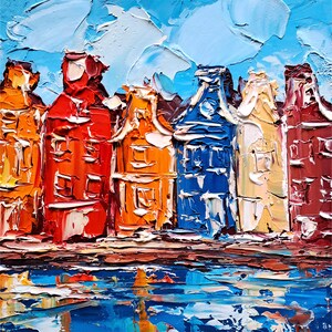 Amsterdam Painting Netherlands Original Art Spring Cityscapes Impasto ...