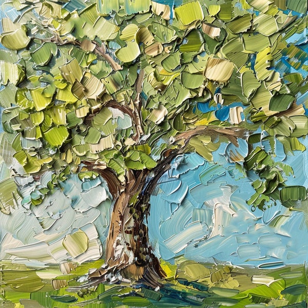 Oak Tree Painting - Etsy