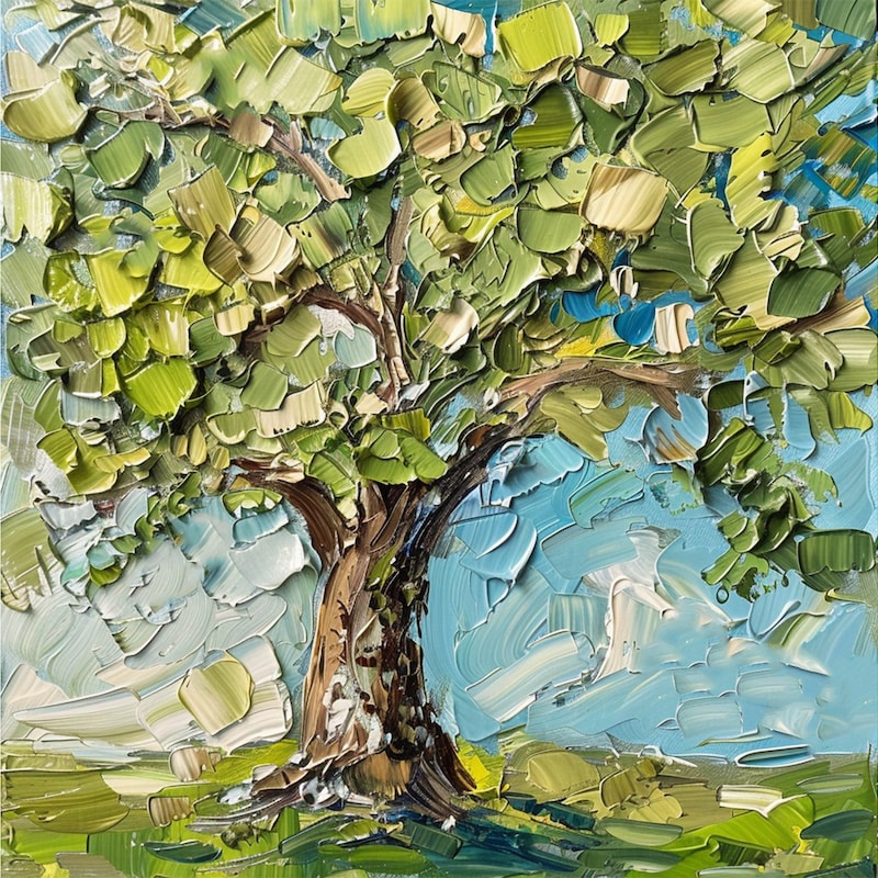 Oak Tree Painting - Etsy