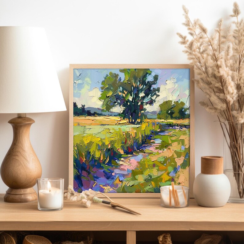 Oak Tree Oil Painting: Indiana Landscape Art, Original Canvas - Etsy