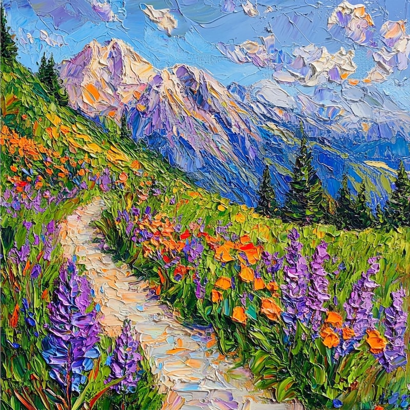 Alpine Painting - Etsy