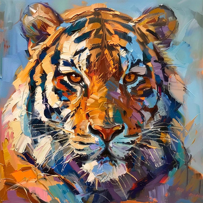 Tiger Painting - Etsy