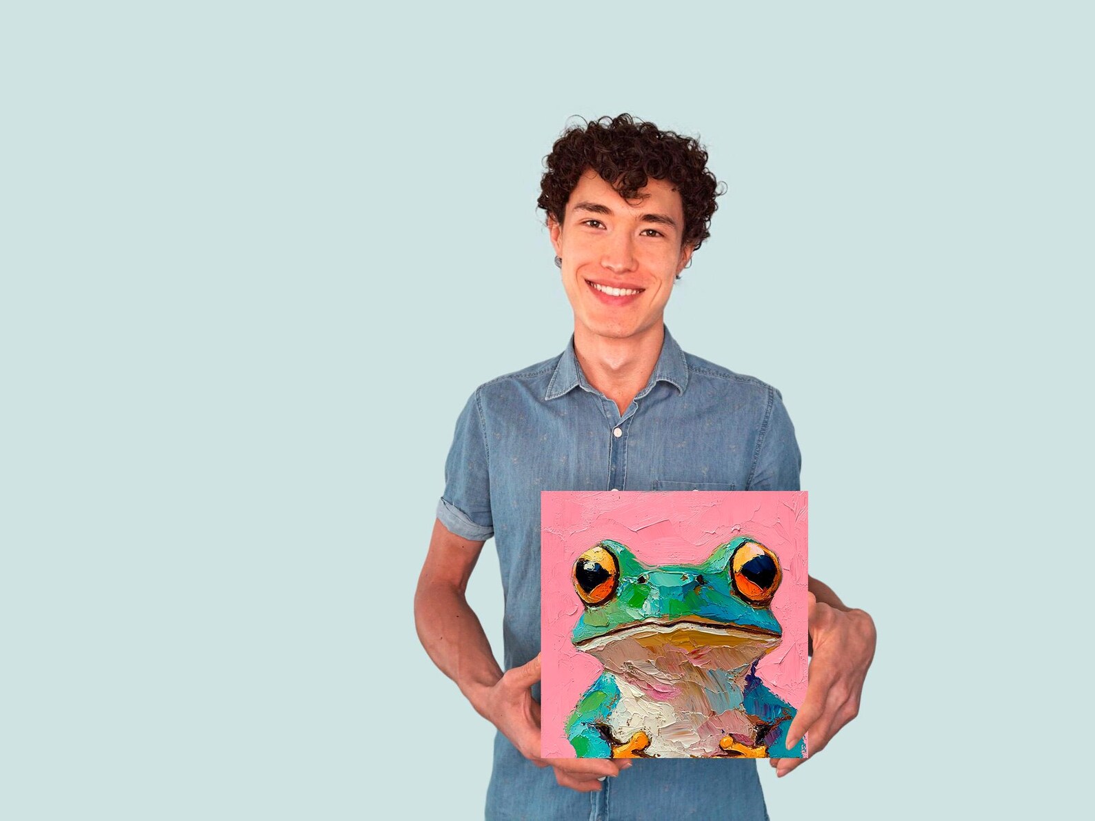 Tree Frog Portrait Canvas Art Frog Original Canvas Fine Art Animals ...