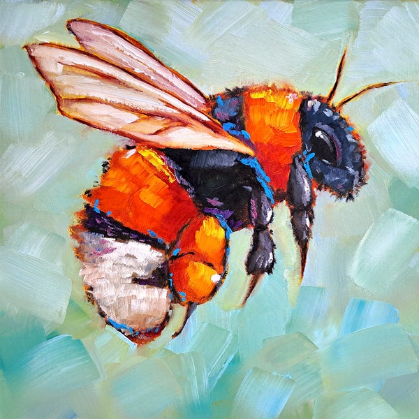 Bee Painting - Etsy