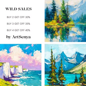 Colorado Mountain Lake Oil Painting: Rocky Mountain Pine Tree Landscape ...