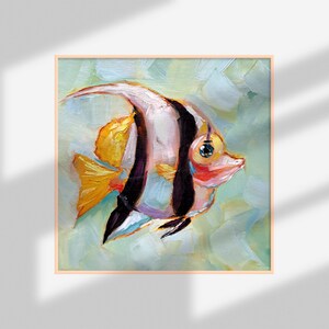 Angelfish Original Painting Fish Fine Art Animals Oil Painting ...