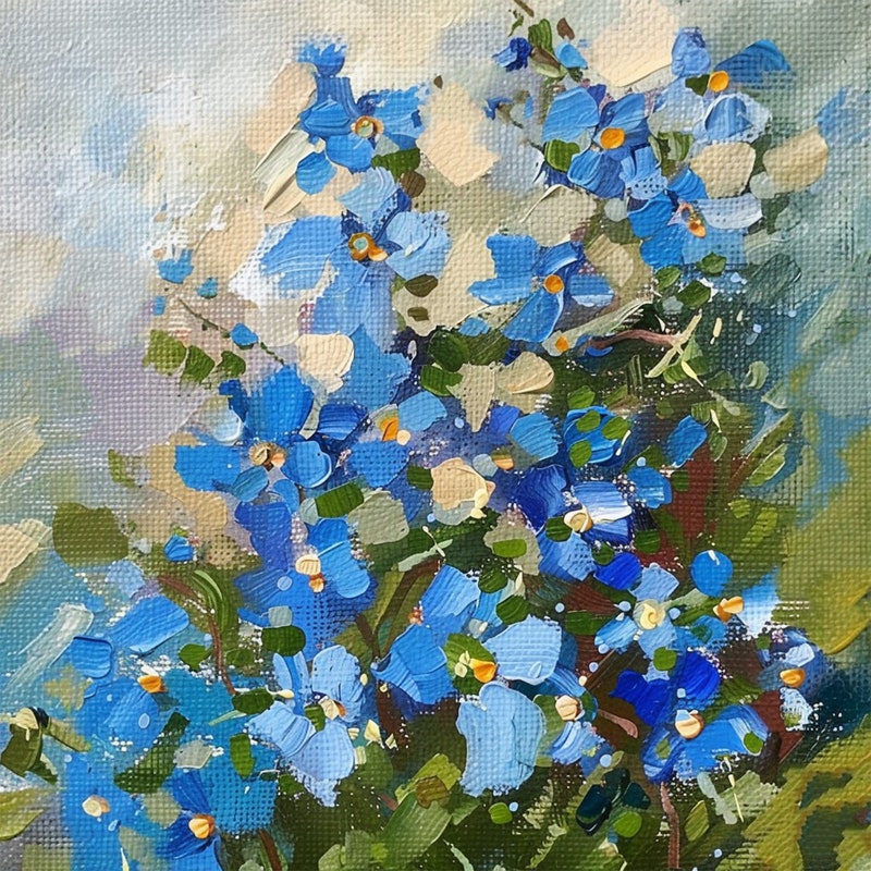 Forget Me Not Art - Etsy