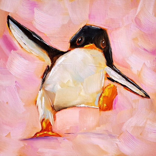 Penguin Painting - Etsy