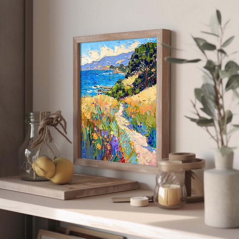 Monterey Peninsula Oil Painting: California Coastal Landscape Impasto ...