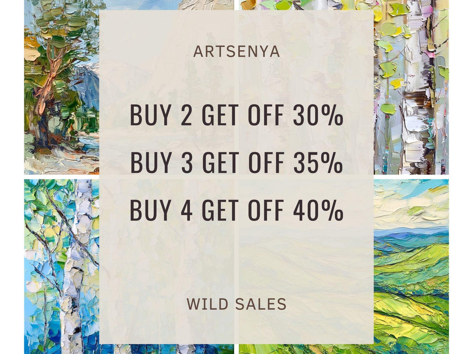 Aspen Forest Impasto Oil Painting Abstract Colorado Landscape Wall Art ...