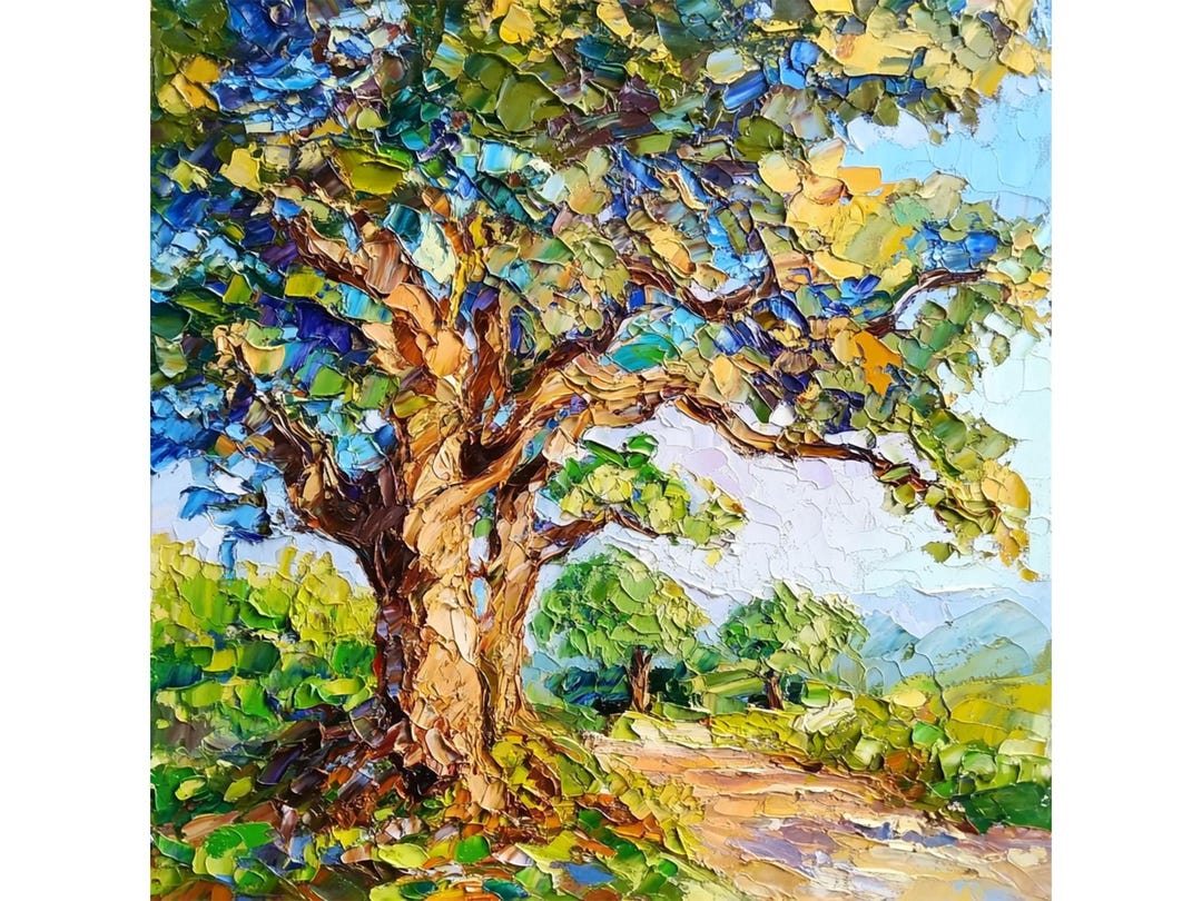 Oak Tree Impasto Oil Painting: Louisiana Landscape Art, 20x20 - Etsy