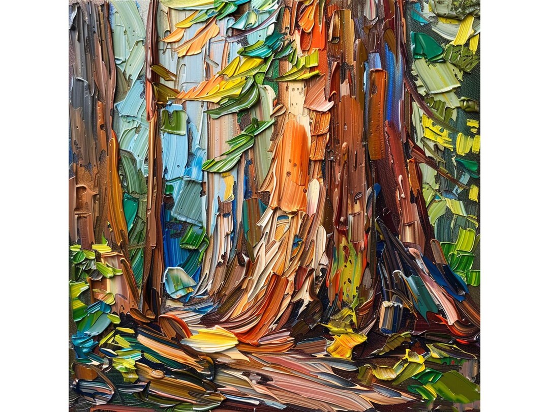 Redwood National Park Canvas Painting Redwood Trees Original Canvas ...