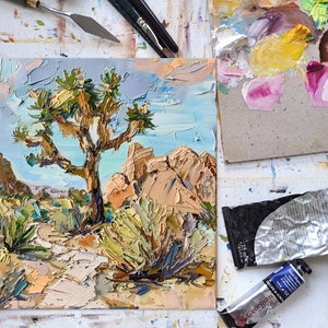 Joshua Tree National Park Painting California Landscape Original Art ...