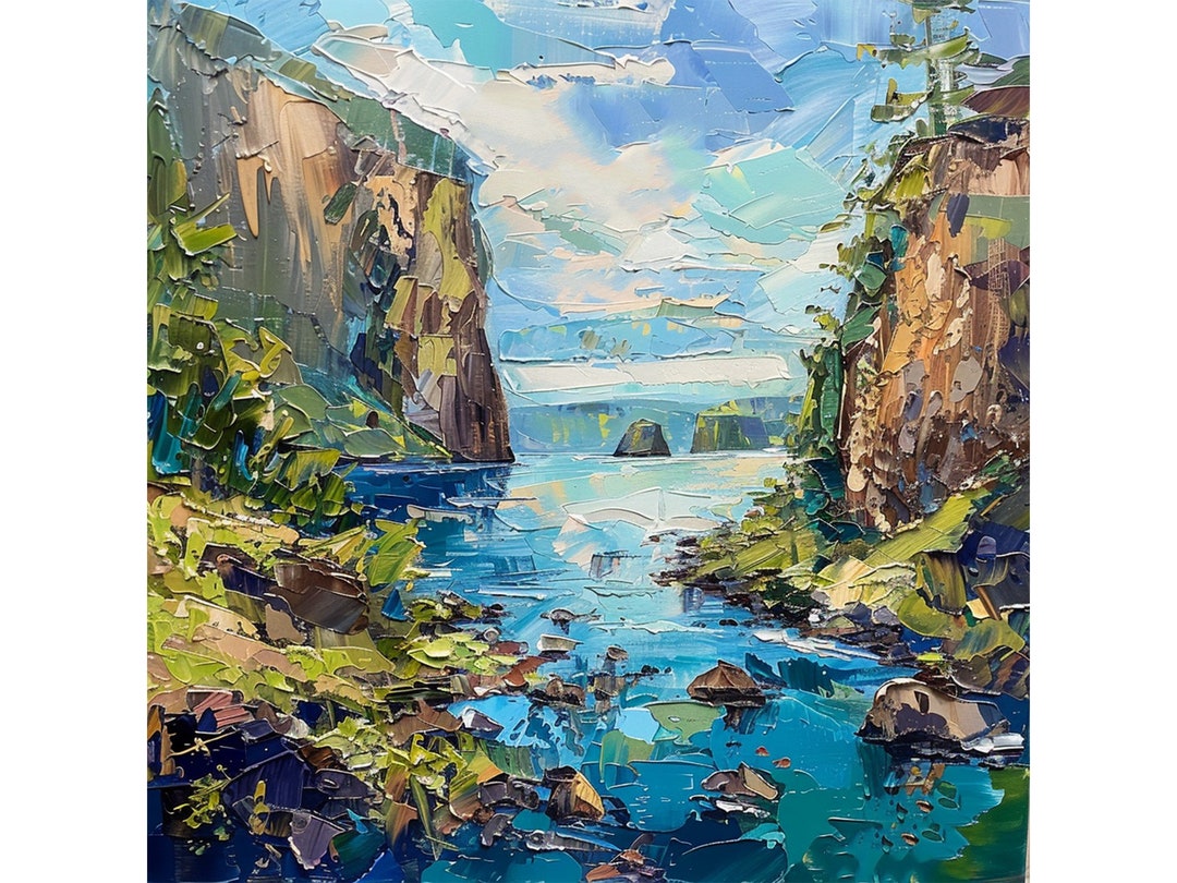 Beacon Rock State Park Painting Columbia River Gorge Original Art ...