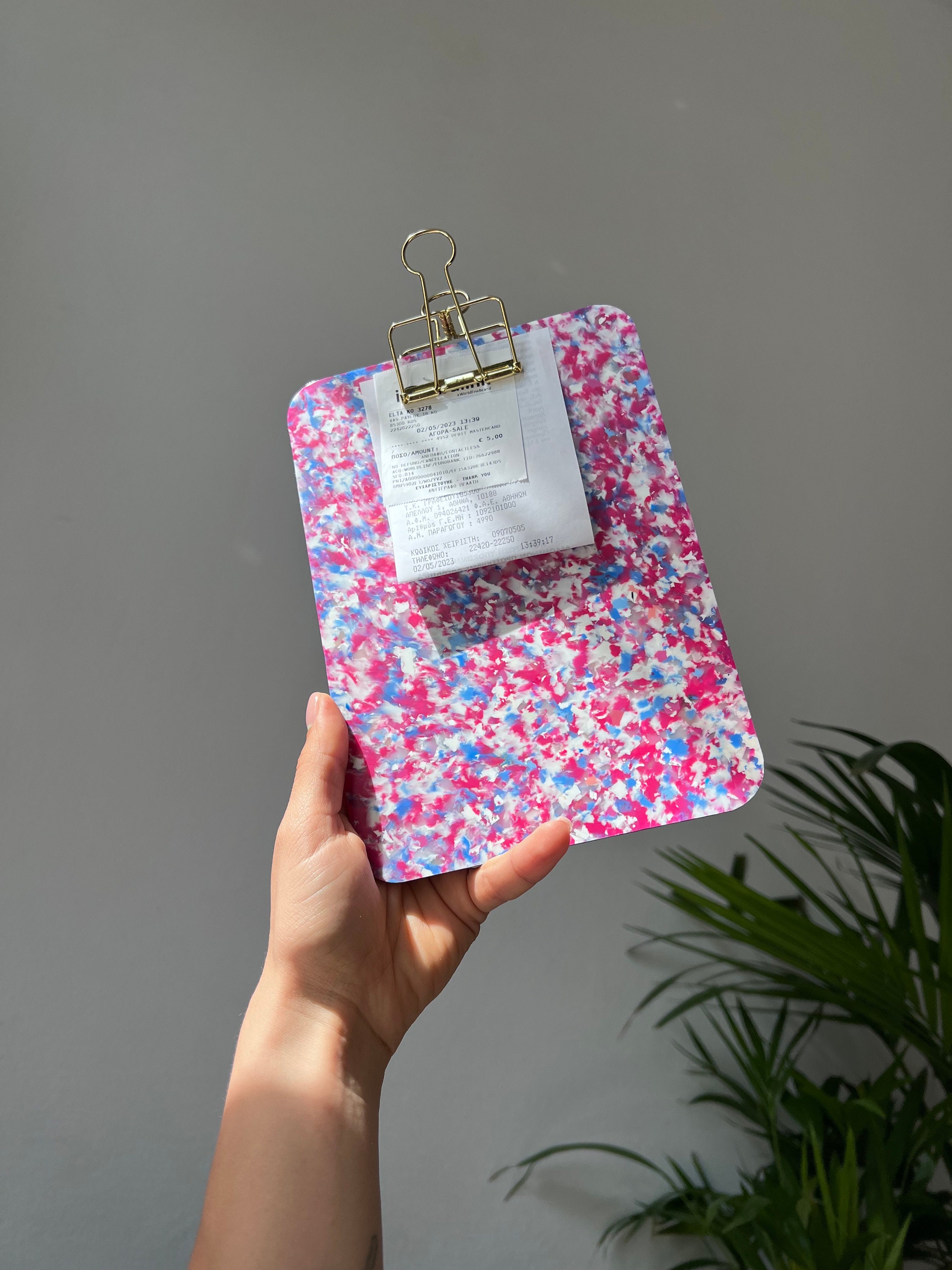 Mini Clipboard From Recycled Plastic | Handmade Eco Receipt Holder ...