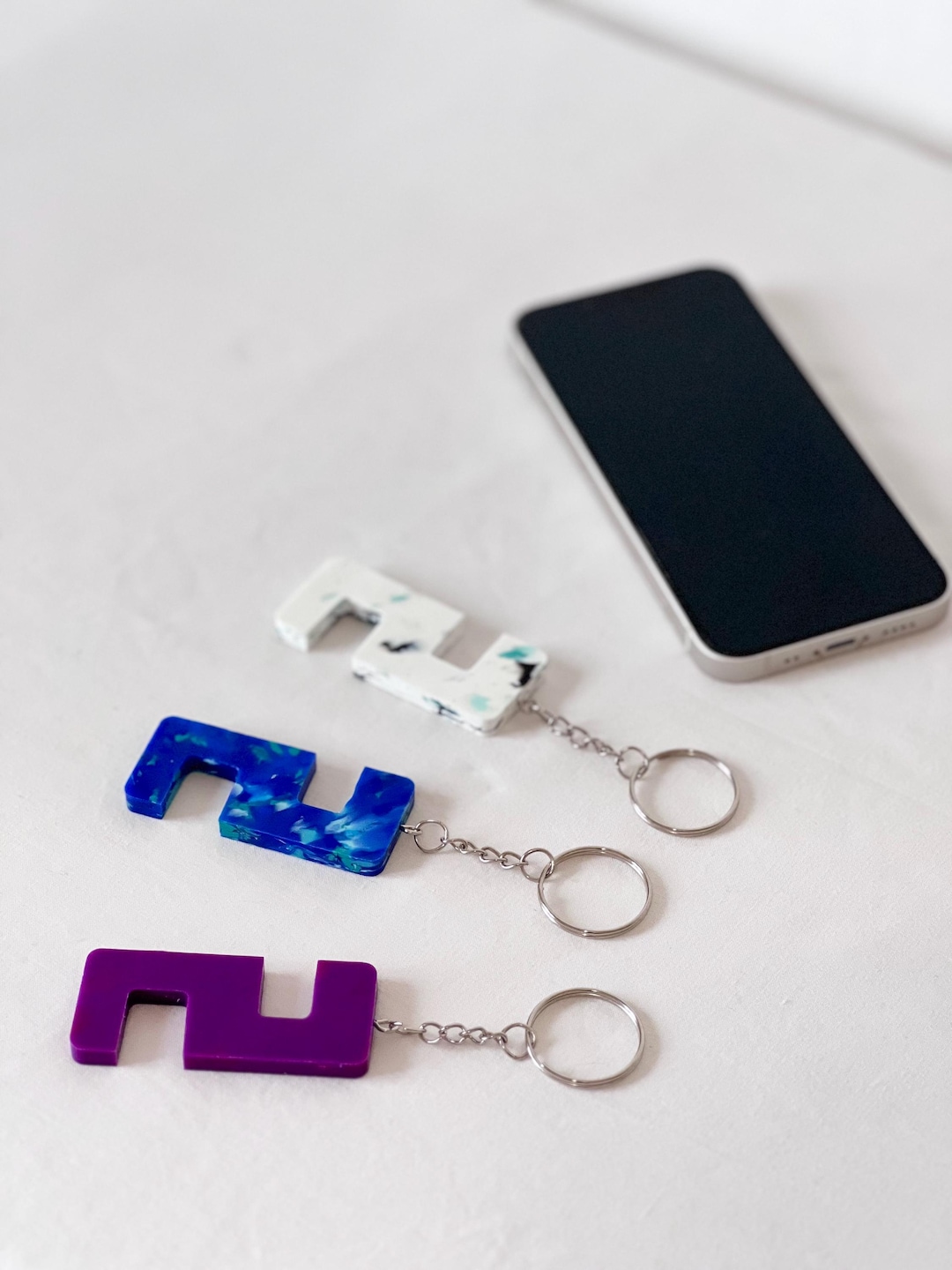 Eco-friendly Phone Stand Keychain: Recycled Mediterranean Plastic - Etsy