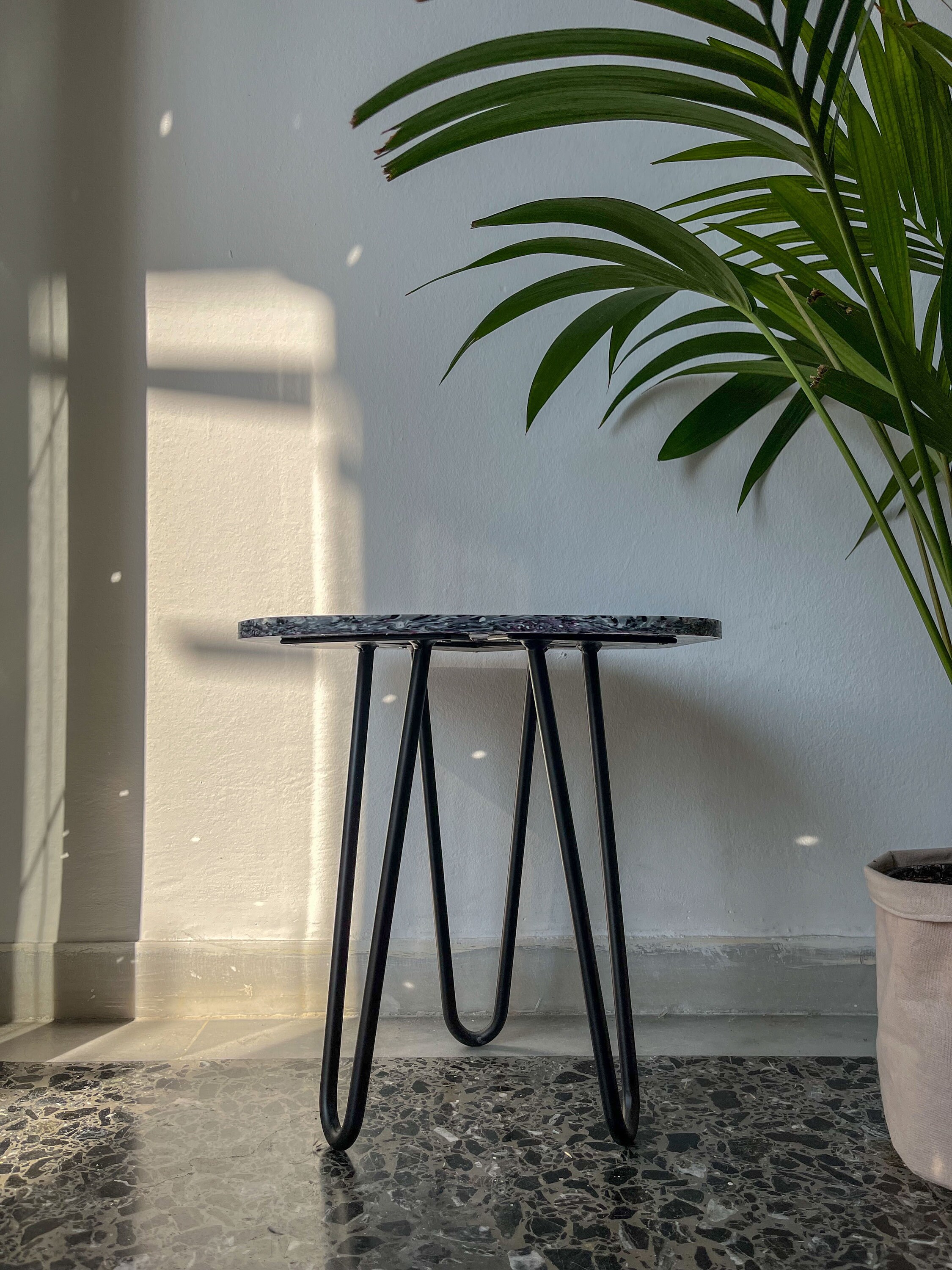 Custom Handmade Bedside Tabletop From Recycled Plastic Small Square ...