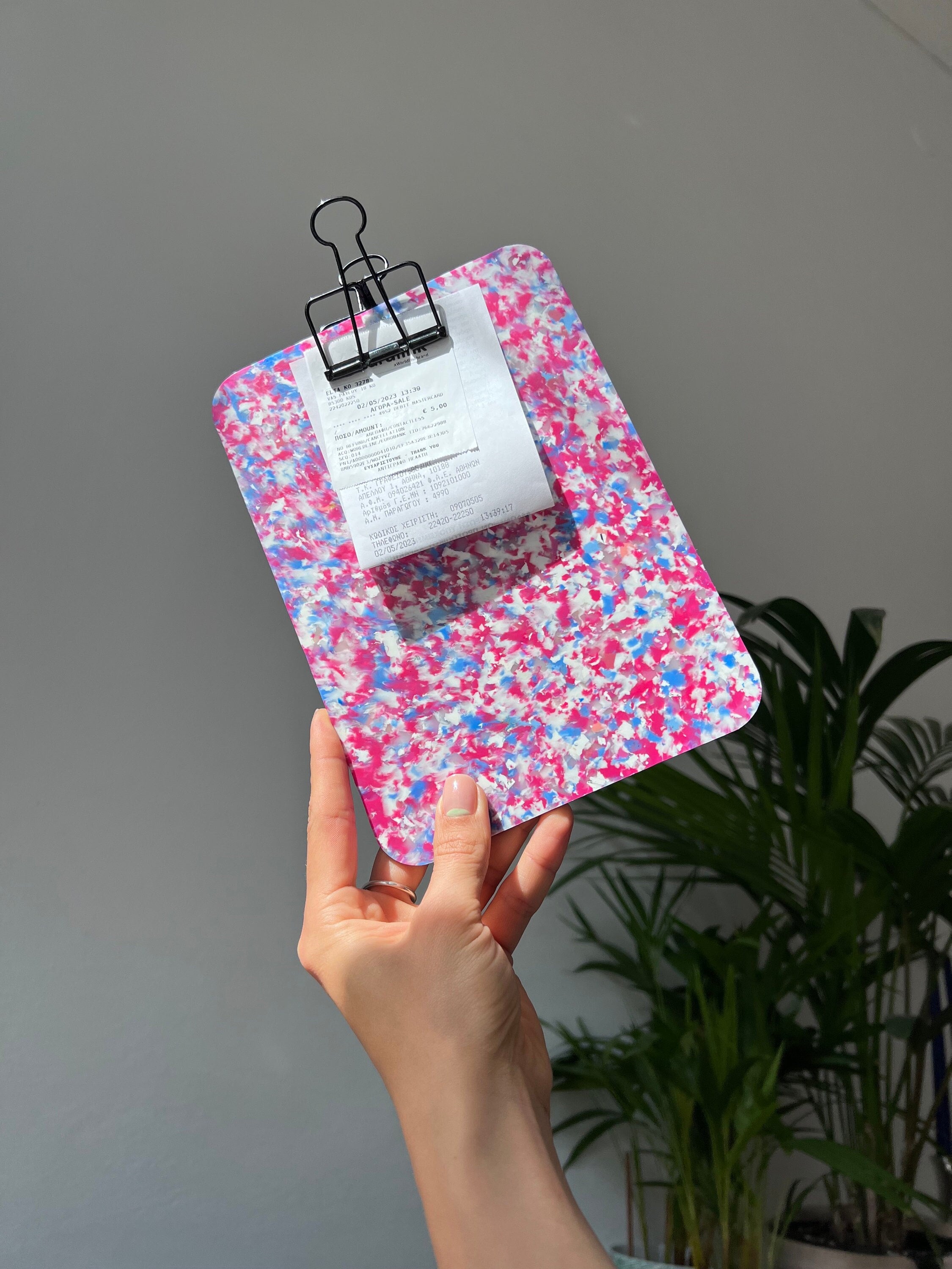 Mini Clipboard From Recycled Plastic | Handmade Eco Receipt Holder ...