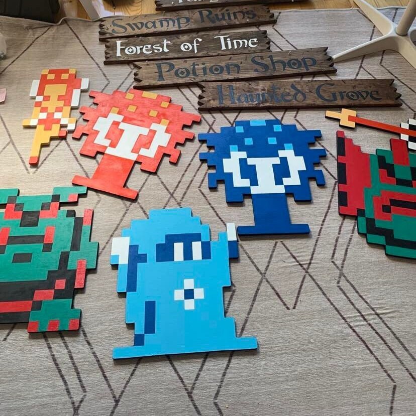 Zelda Zora 8-bit Pixel Wall Art - Etsy