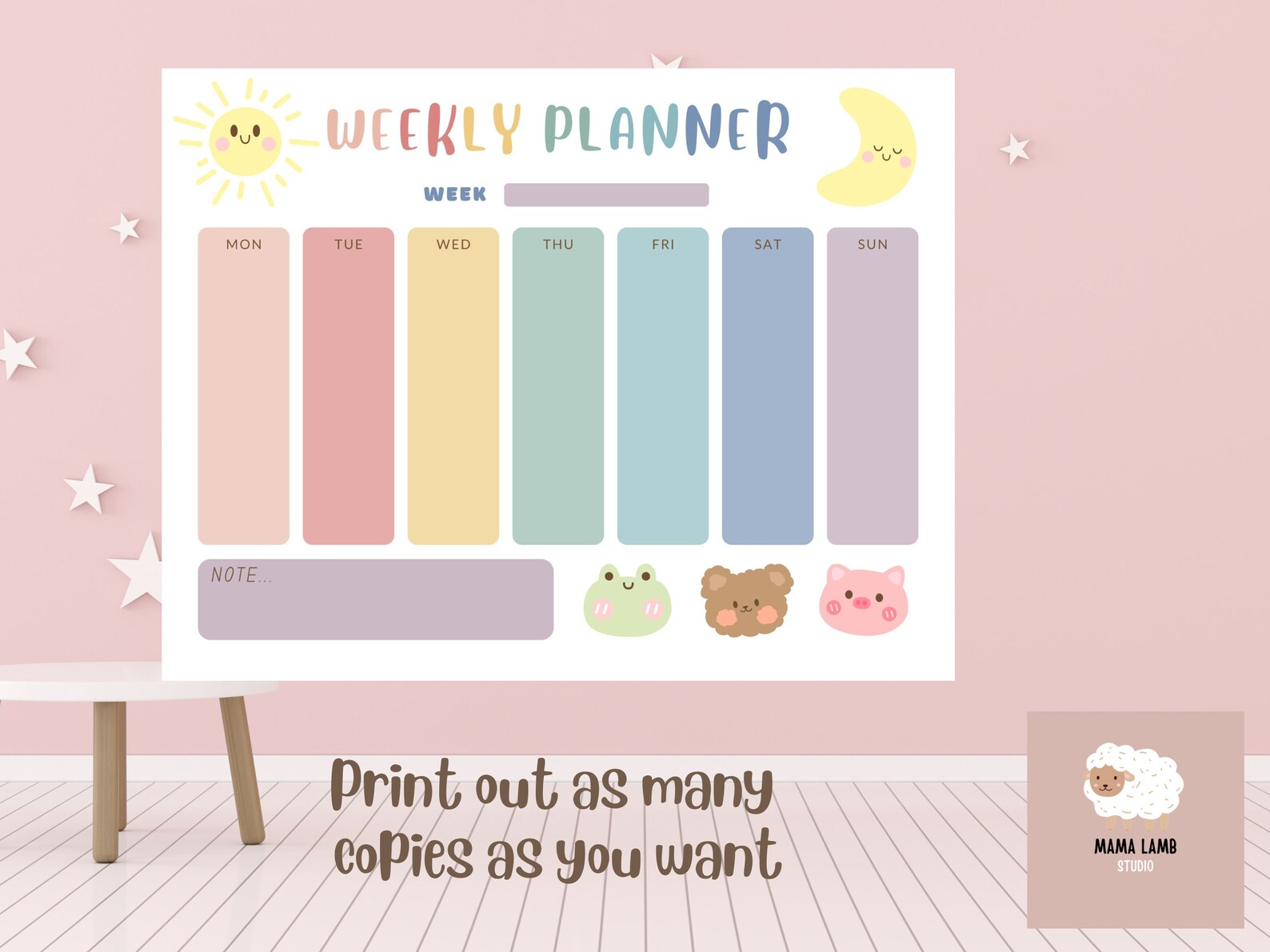 Printable Weekly Planner, Printable Monthly Planner, Printable Calendar ...