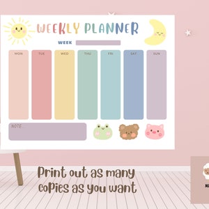 Printable Weekly Planner, Printable Monthly Planner, Printable Calendar ...