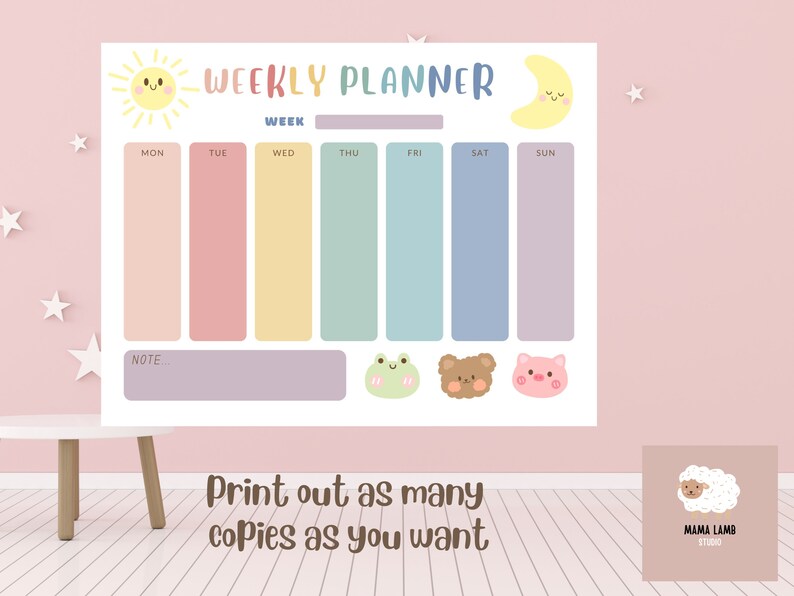 Printable Weekly Planner, Printable Monthly Planner, Printable Calendar ...