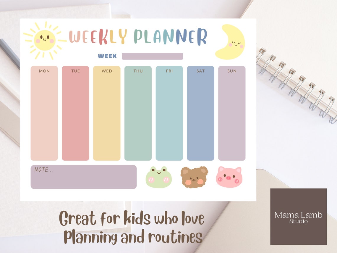 Printable Weekly Planner, Printable Monthly Planner, Printable Calendar ...