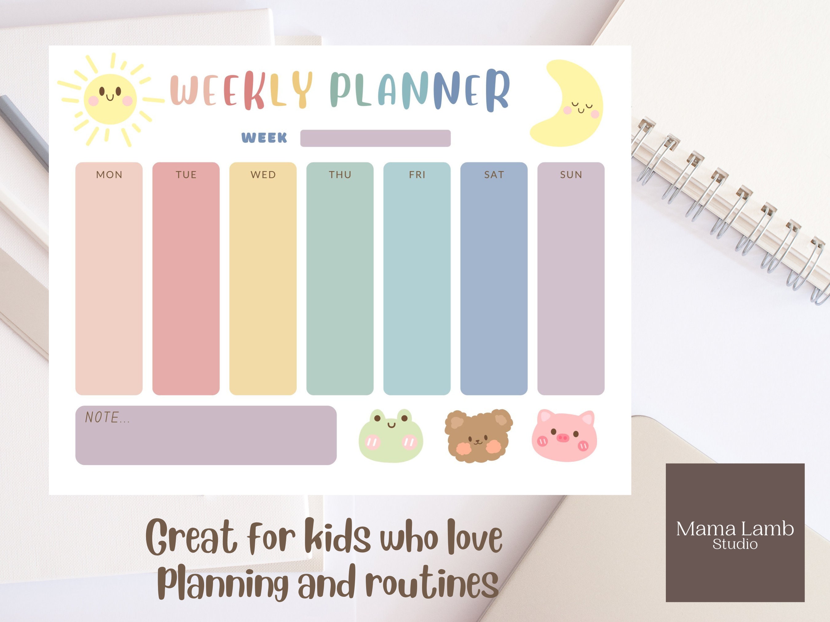Printable Weekly Planner, Printable Monthly Planner, Printable Calendar ...