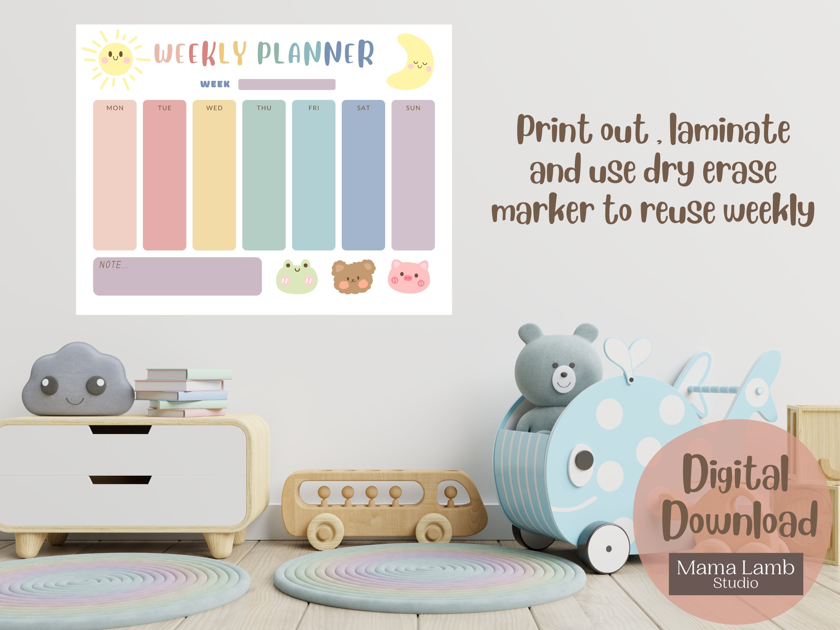 Printable Weekly Planner, Printable Monthly Planner, Printable Calendar ...