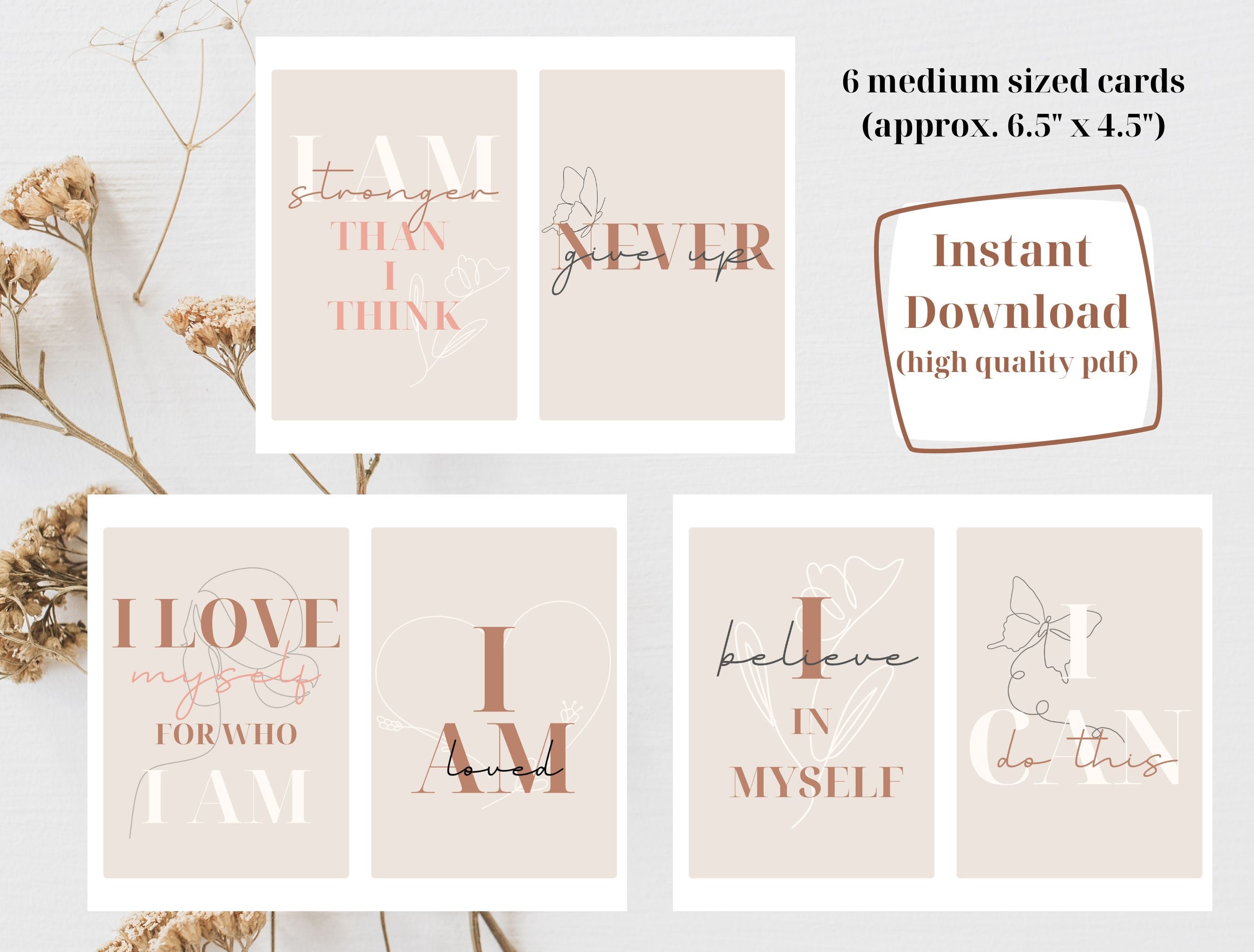 Printable Affirmation Cards Boho Neutral Affirmation Cards - Etsy