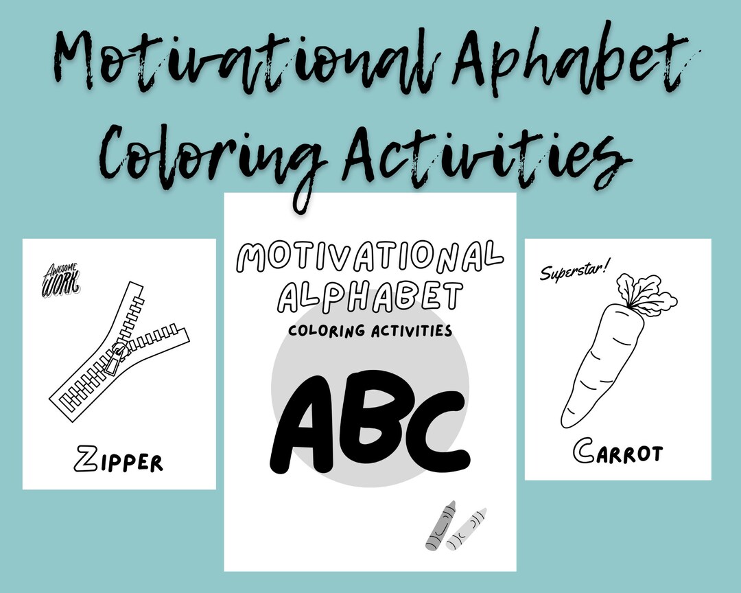 Motivational Alphabet Coloring Activities | Alphabet Coloring Letters ...
