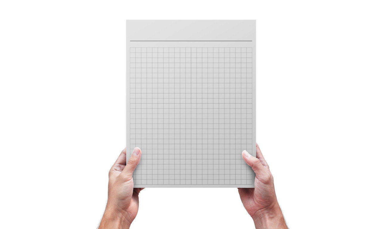 Digital Blank Gridded Pages, 3 Colors A4 Template, White School Writing ...