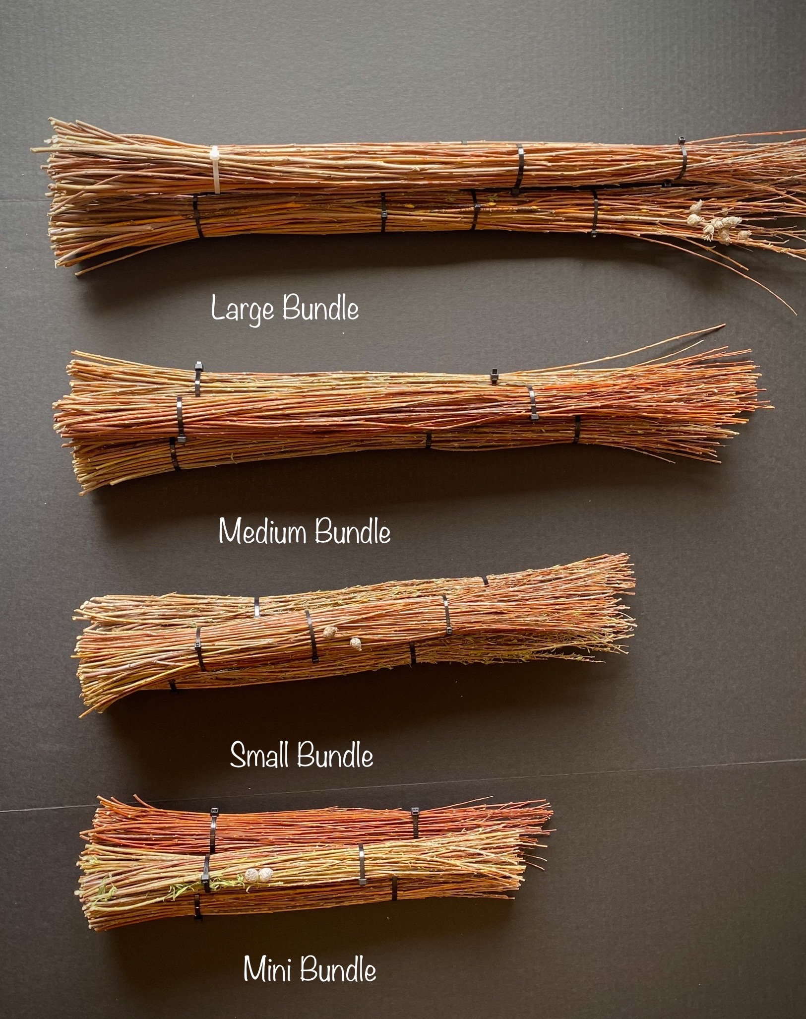 Dried Willow Tip Bundles — Natural Stems for Wreaths, Baskets & Crafts ...