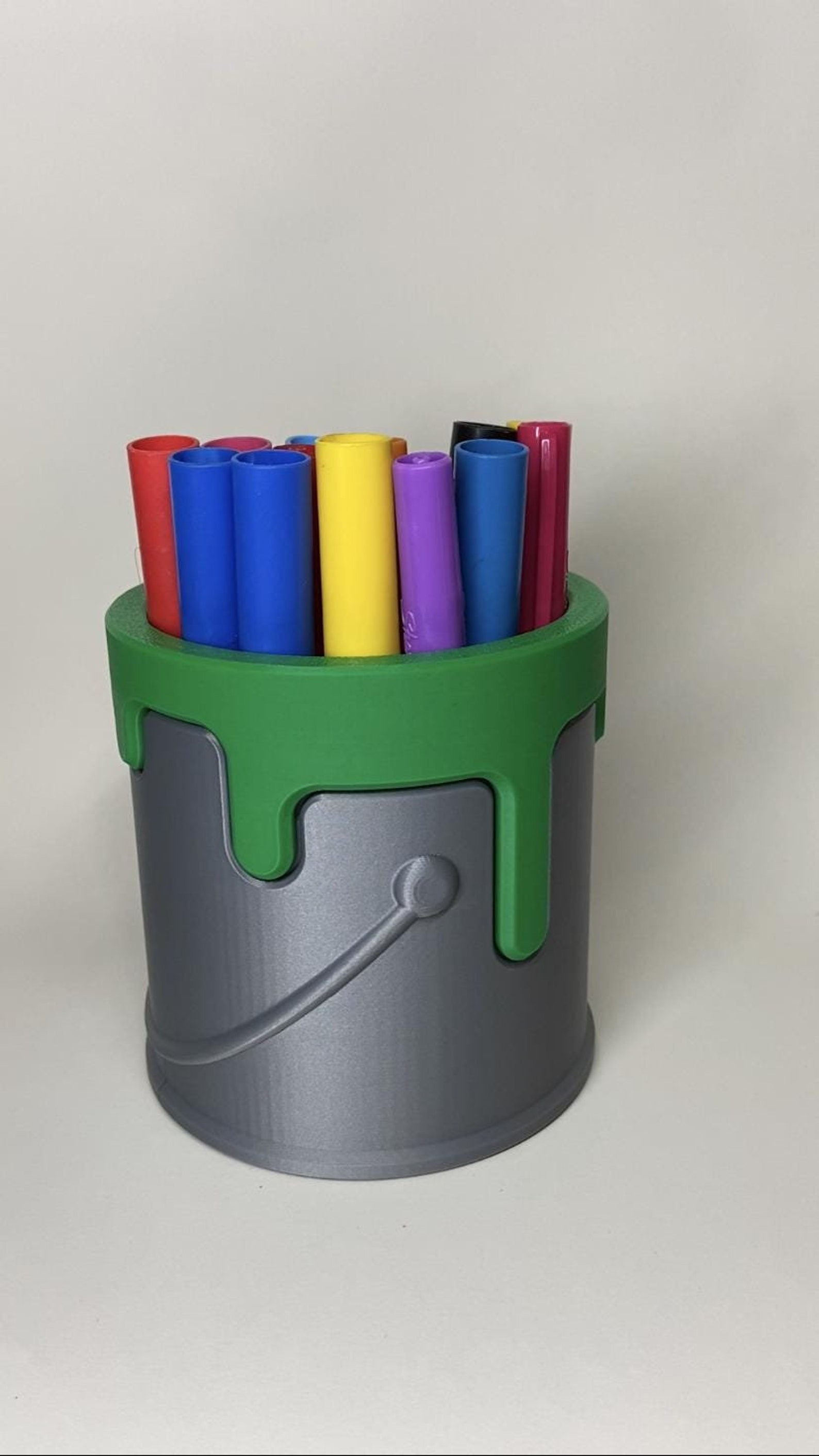 3D Printed Paint Bucket Pencil Holder_drippy Bucket - Etsy