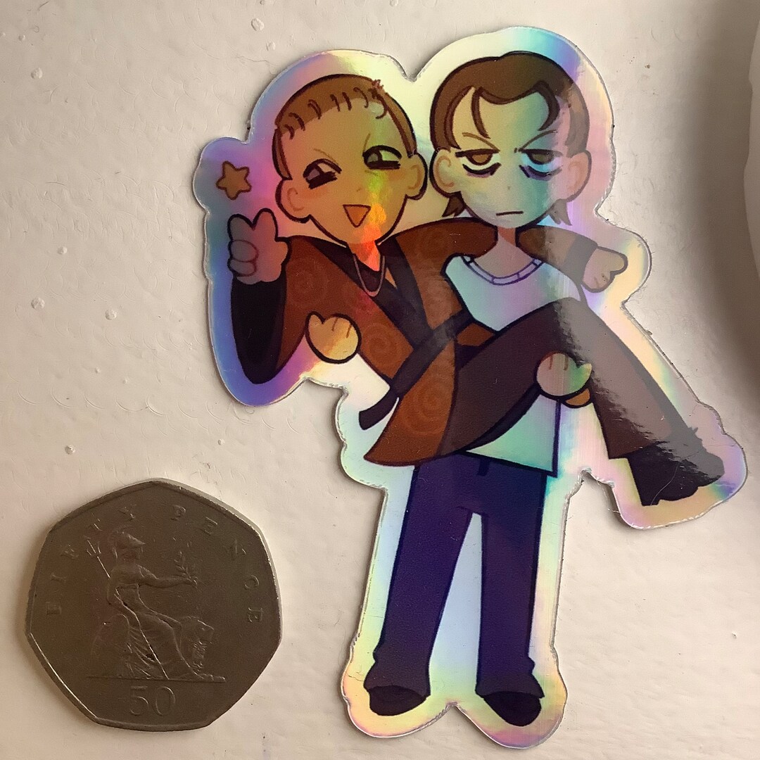 Billy + Stu Small Holographic Sticker - Etsy