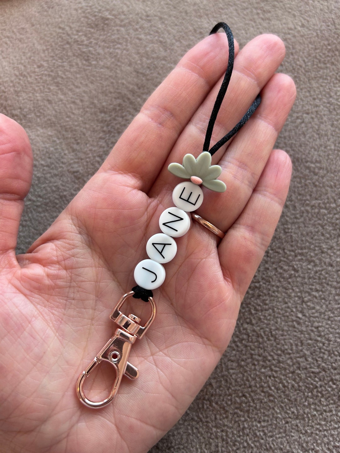 CUSTOM Breakaway Lanyard - YOUR NAME + Half Daisy - Etsy