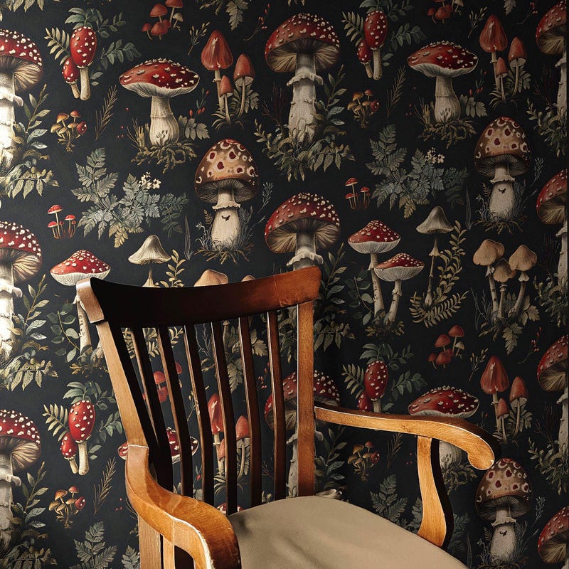 Goth Mushroom Wallpaper - Etsy