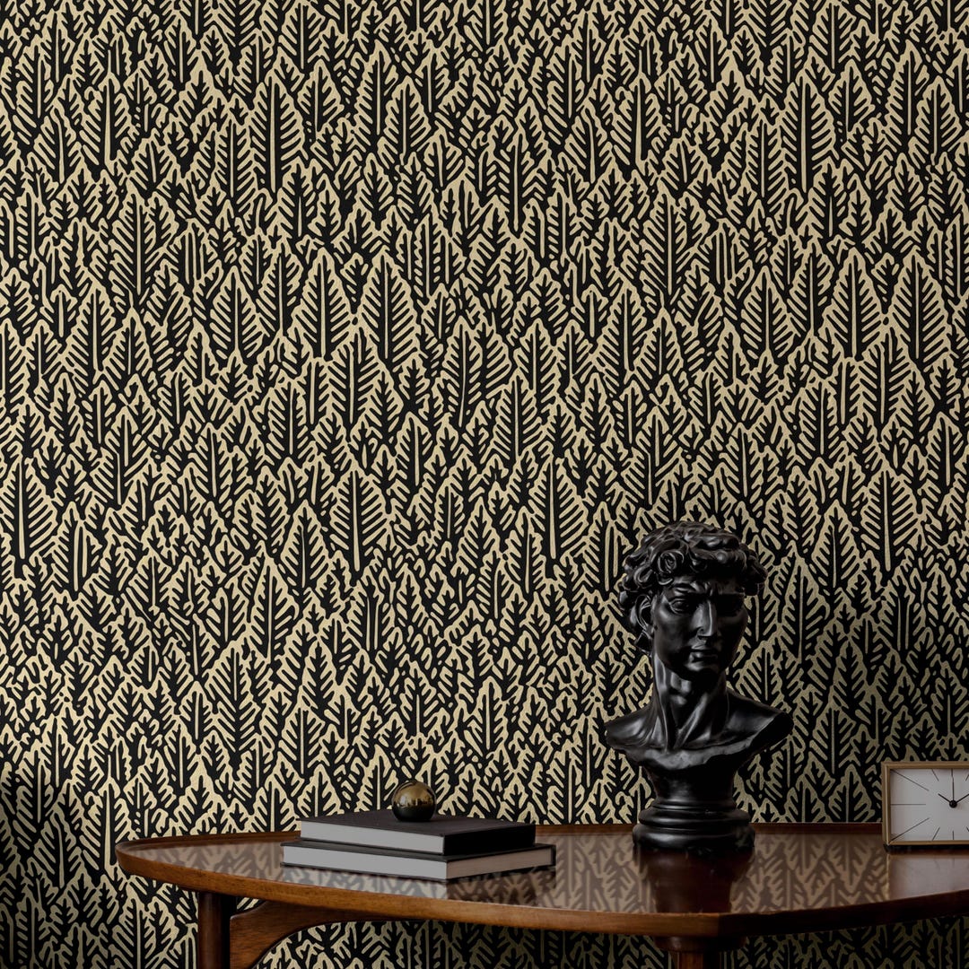 Pine Forest Wallpaper | Woodland Bedroom Bathroom Statement Wall ...