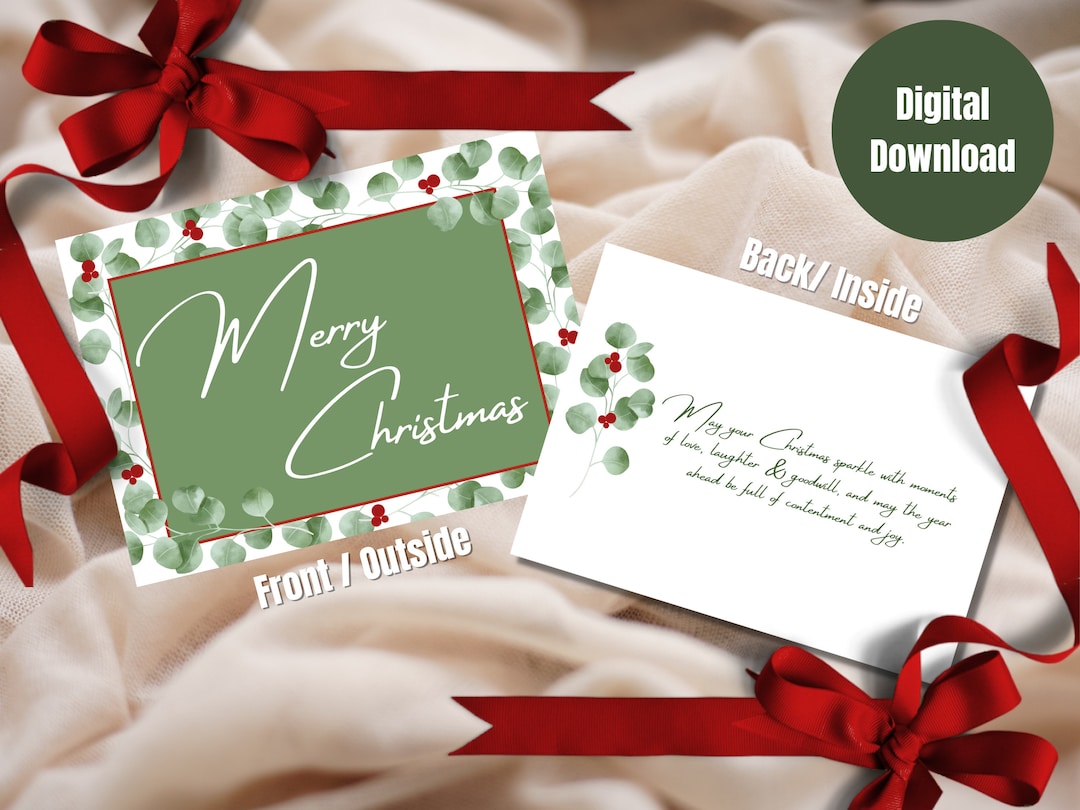 Digital Christmas Cards Printable Holidays Cards Greeting - Etsy